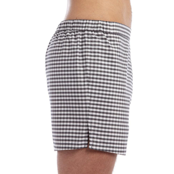 Men’s Designer Underwear | Slim-Fit Boxers Grey Gingham | Pengallan
